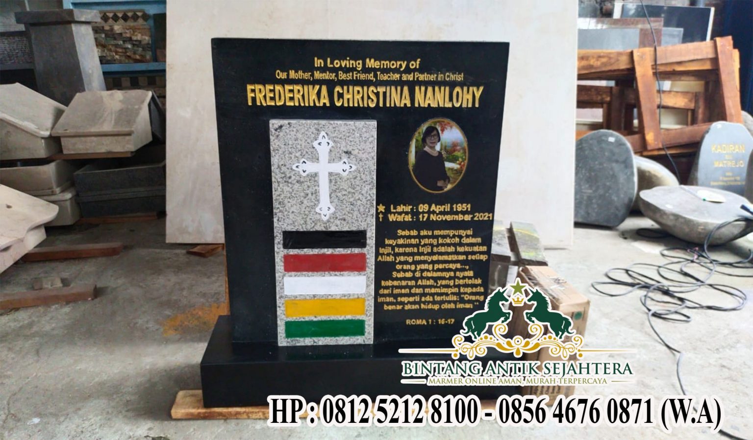 Gambar Nisan Kuburan Model Custom, Batu Nisan Granit